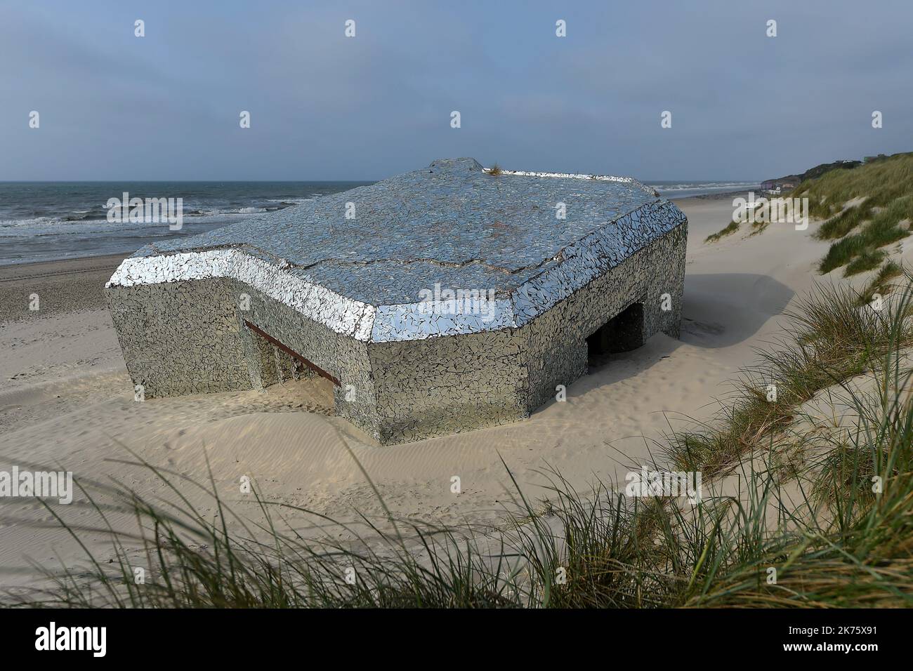 Leffrinckoucke, Dunkerque (North of France) The first blockhouse of ...