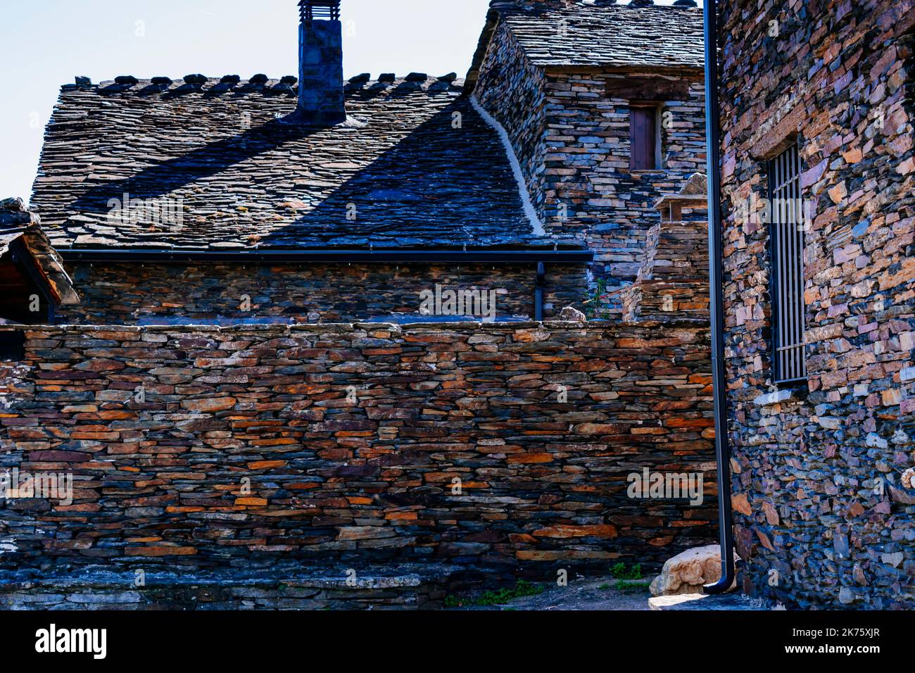 Route of the black villages. Street of Campillejo, a district of ...