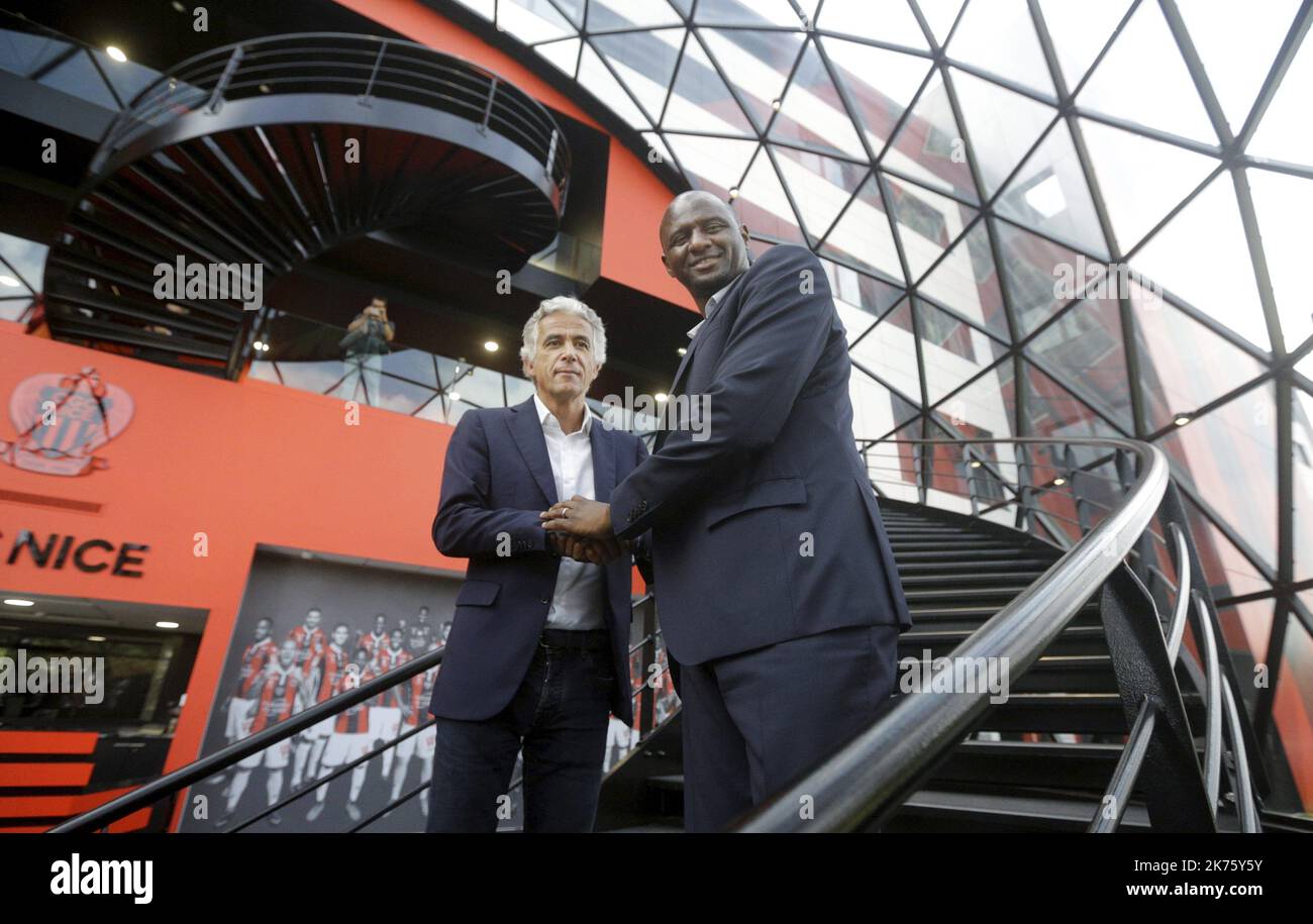 Patrick Vieira is named new Nice head coach during a presentation at ...
