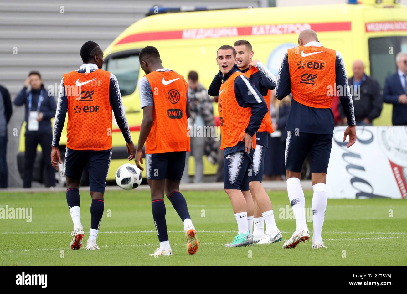Antoine Griezmann during national team training at the Glebovets ...