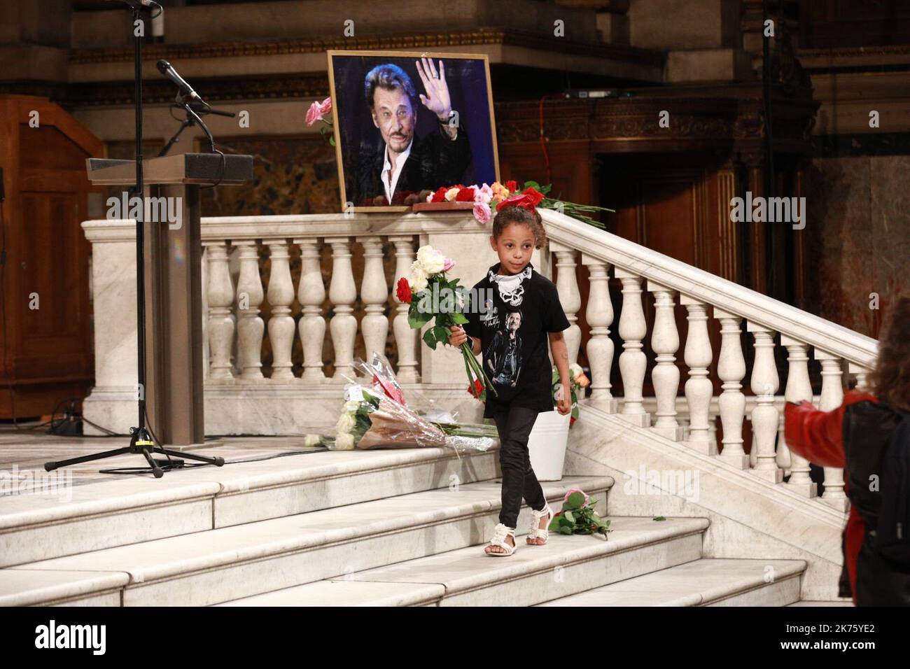 About 6 months after french rock star Johnny Hallyday death, 3 000 ...