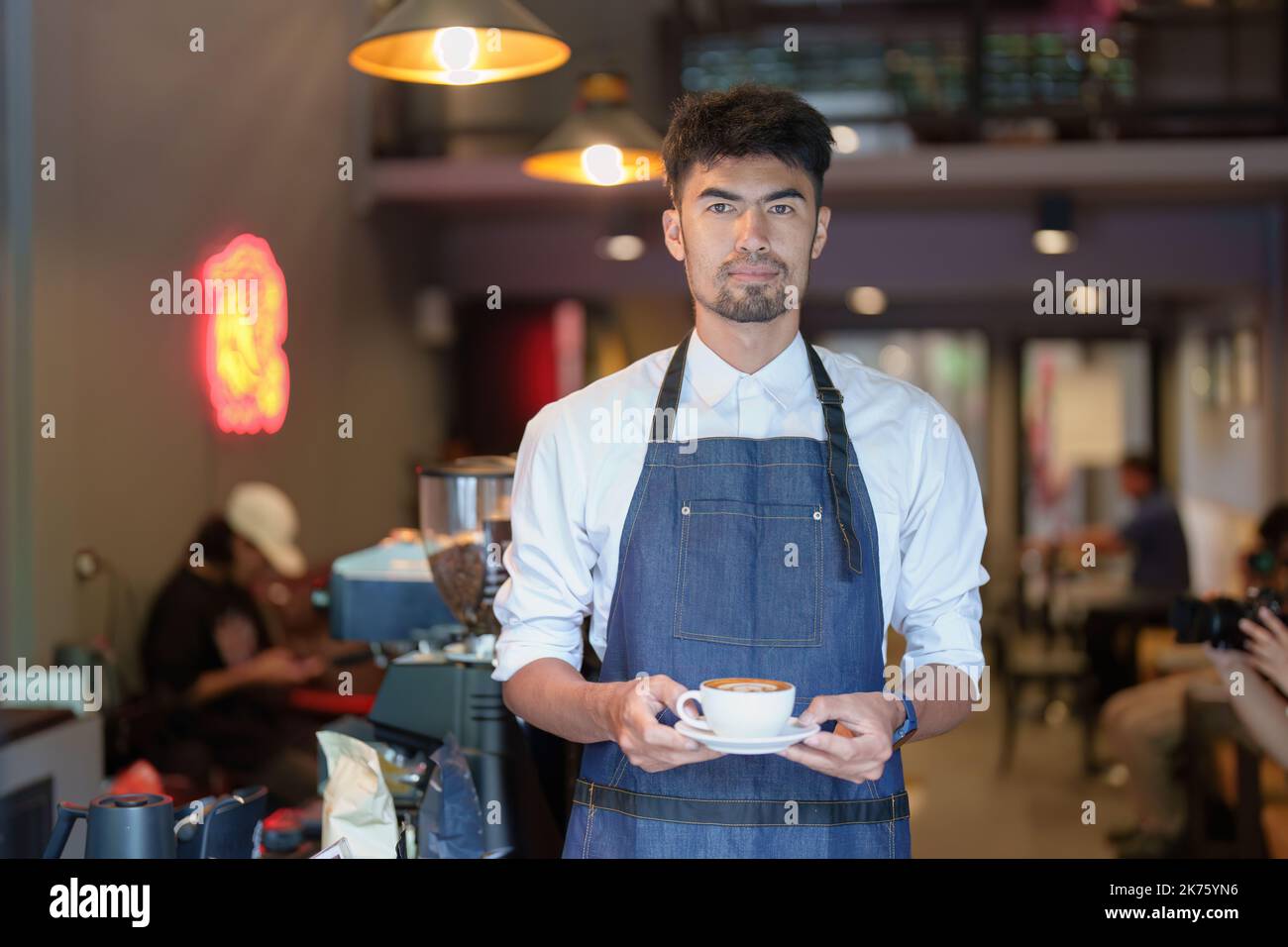 Espresso making work professional barista hi-res stock photography and ...