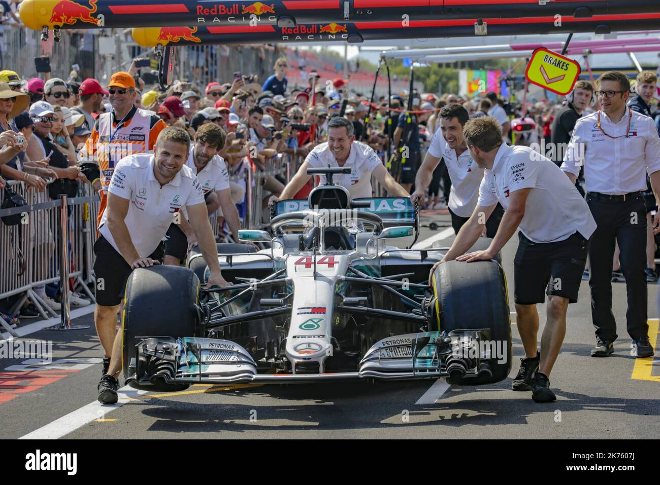 Mercedes crew during a preview day ahead of the Formula One Grand Prix ...