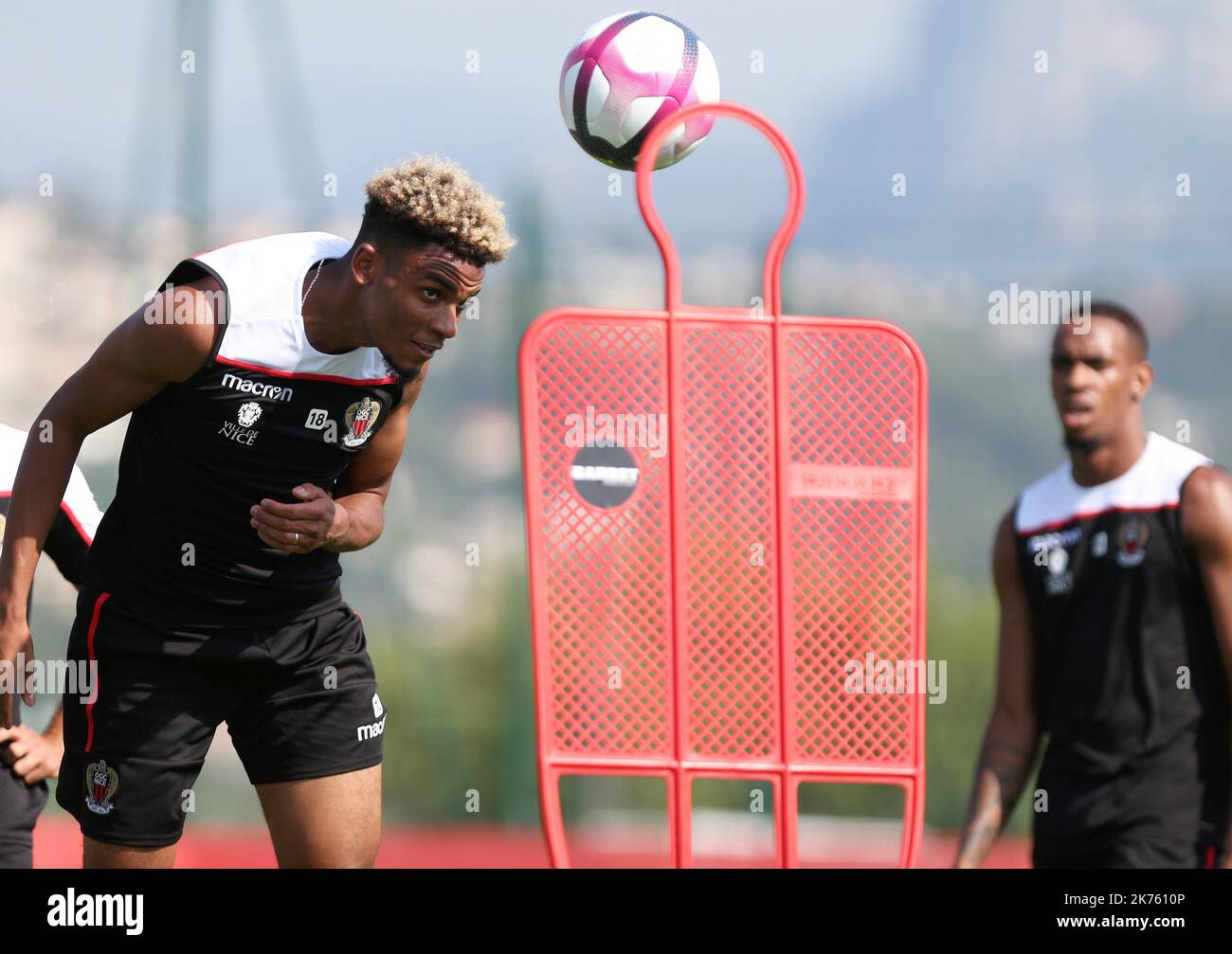 OGC Nice's Ihsan Sacko at the first training of season 2018-2019 at the ...