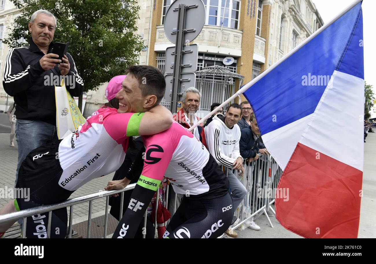 Pierre Rolland team EF Education First-Drapac Stock Photo - Alamy