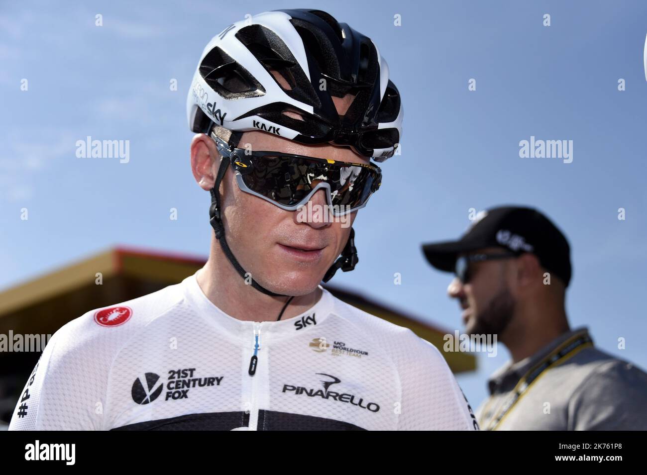 Christopher FROOME avec son garde du corps au départ de Noirmoutier-en ...