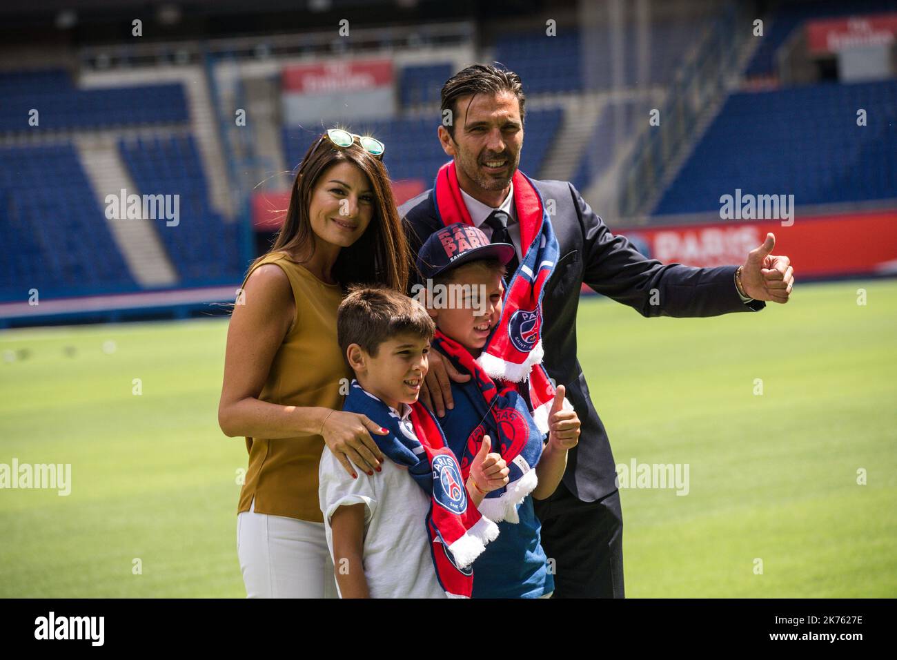 Press conference introducing the new player from Paris Saint Germain ...