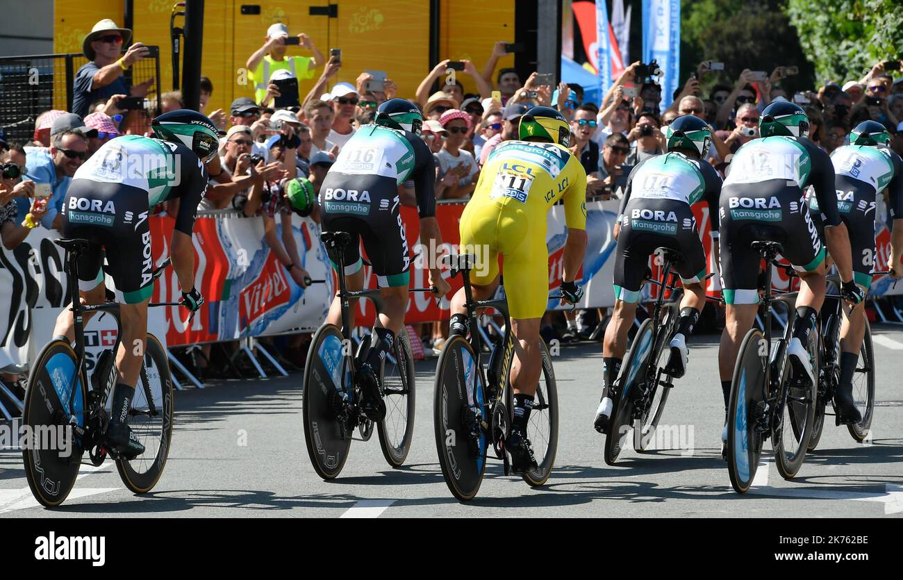 Peter Sagan de l' équipe Bora - Tour de France 2018 - cycling race takes place from july 7th to ...