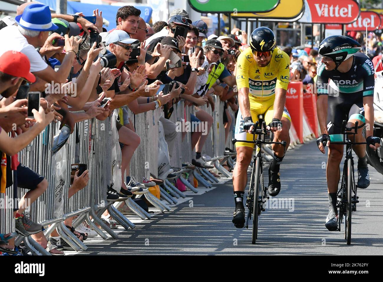 Peter Sagan de l' équipe Bora - Tour de France 2018 - cycling race takes place from july 7th to ...