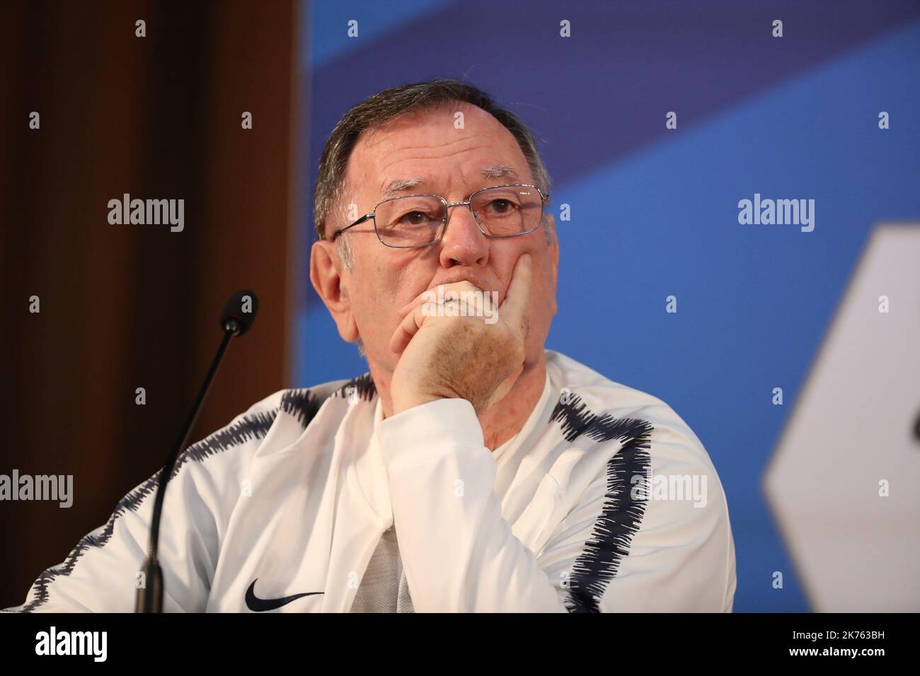 Philippe Tournon during a press conference for the France National Team ...
