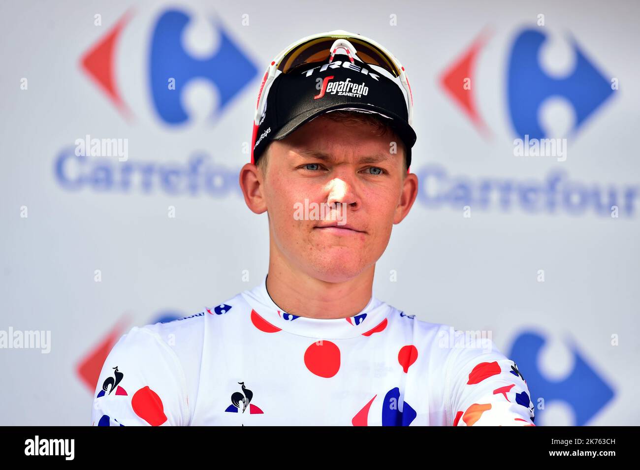 Toms SKUJINS during Stage 7 of the Tour de France between Fougeres to ...