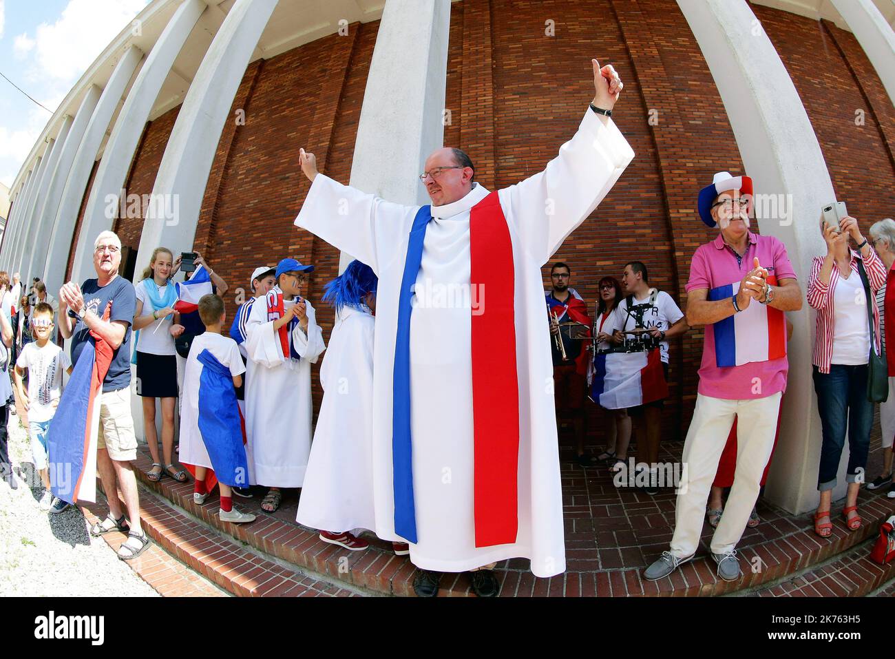 Father leroy, parish priest of Saint Pol sur Ternoise, in the north of ...