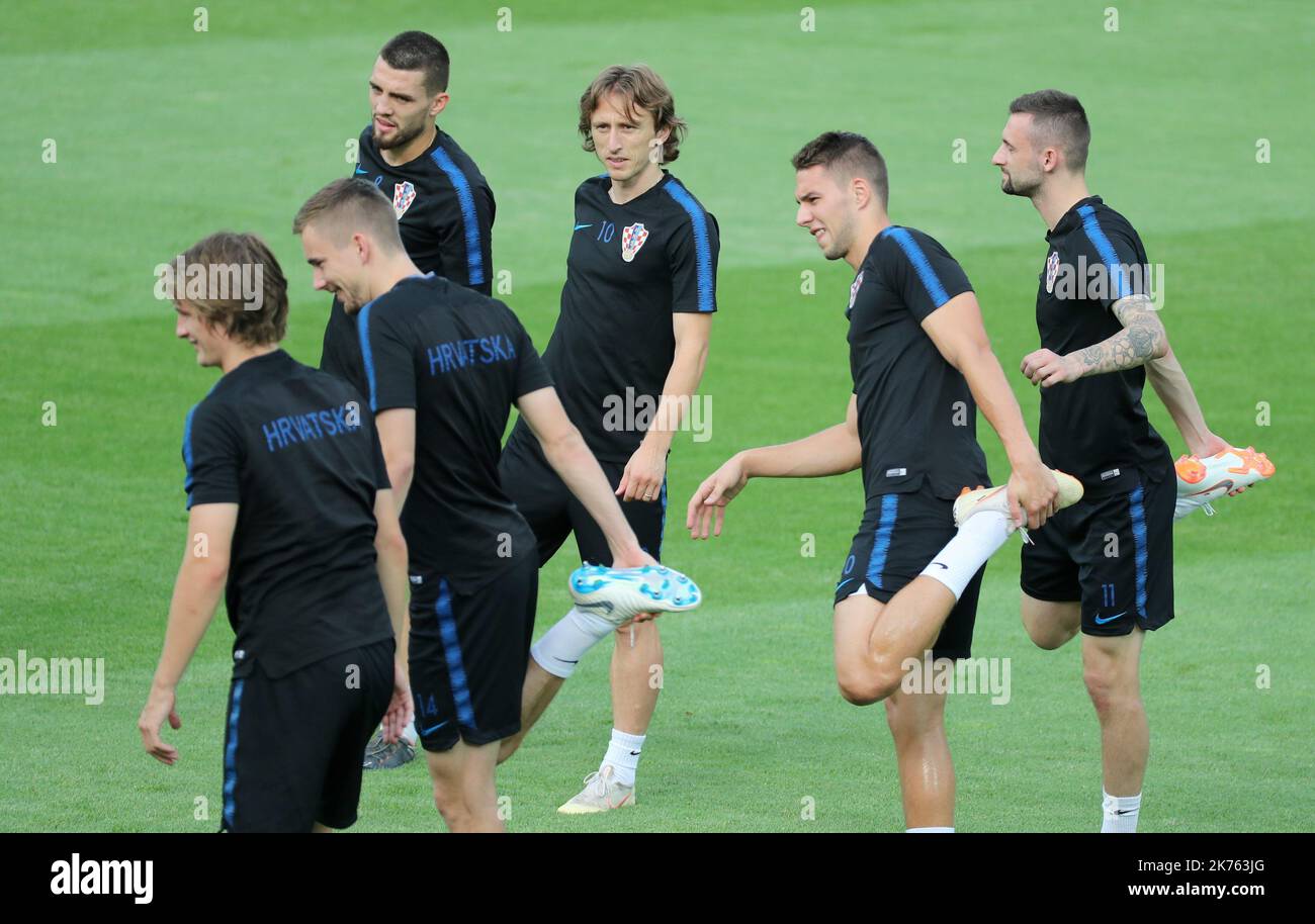 Luka Modric during training before the FIFA World Cup 2018 against ...