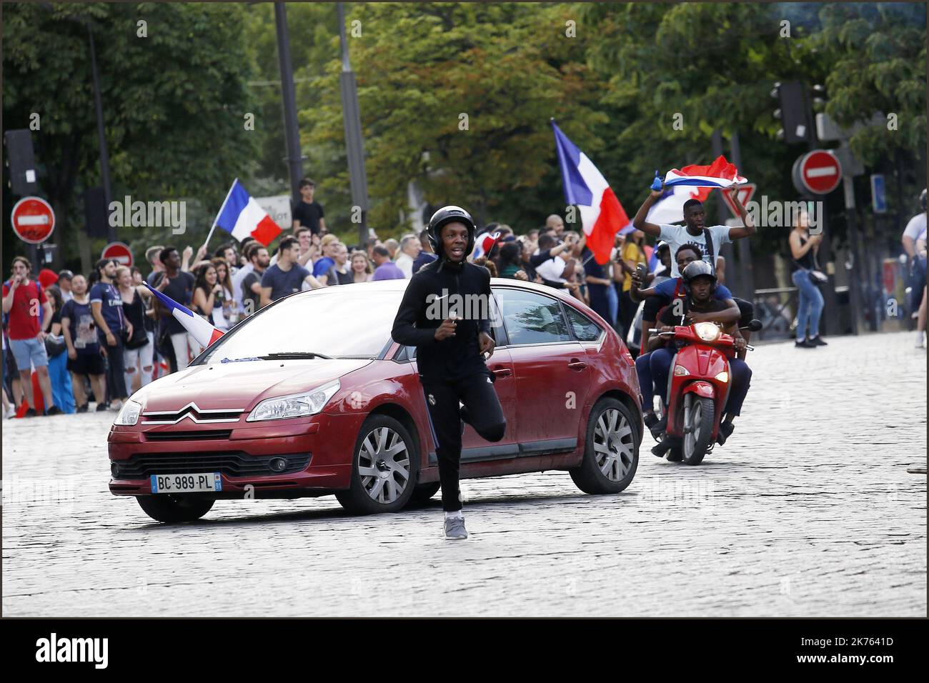Luc Nobout / IP3; Paris, France le 15 juillet 2018 - Les parisiens ...