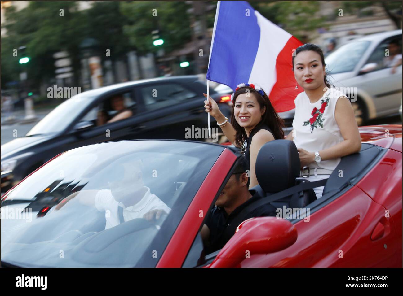 Luc Nobout / IP3; Paris, France le 15 juillet 2018 - Les parisiens ...