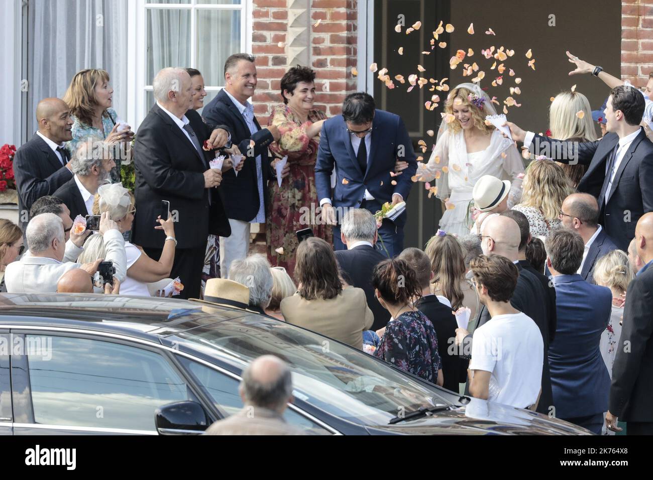 Saint Siméon Vanessa Paradis and Samuel Benchetrit wedding Stock Photo ...