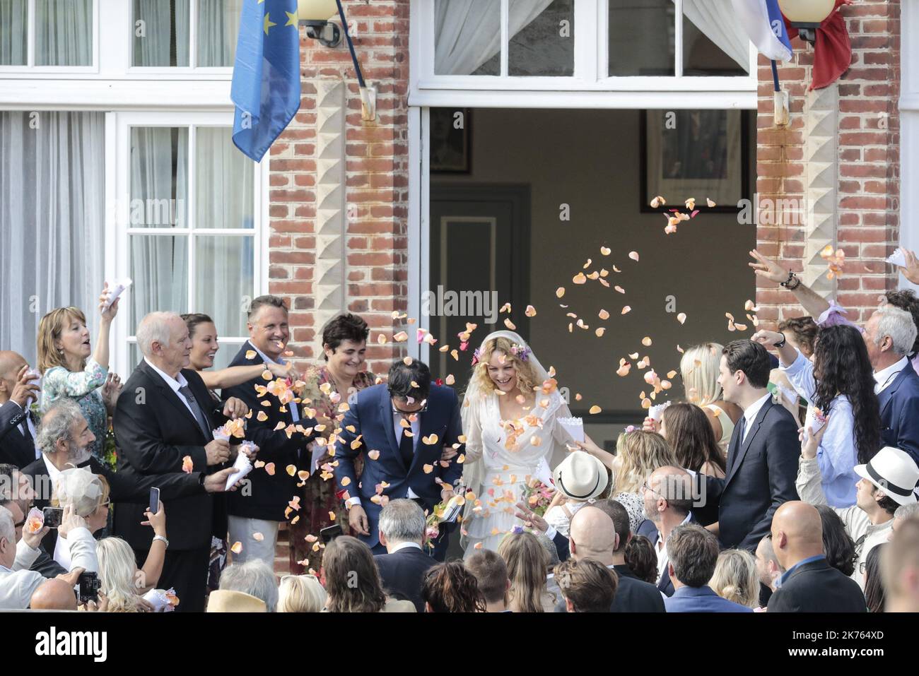 Saint Siméon Vanessa Paradis and Samuel Benchetrit wedding Stock Photo ...