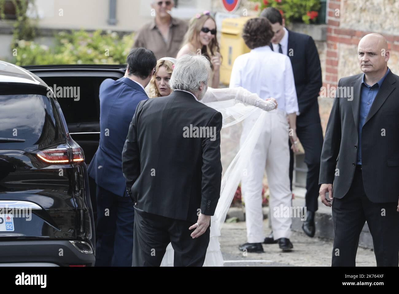 Saint Siméon Vanessa Paradis and Samuel Benchetrit wedding Stock Photo ...