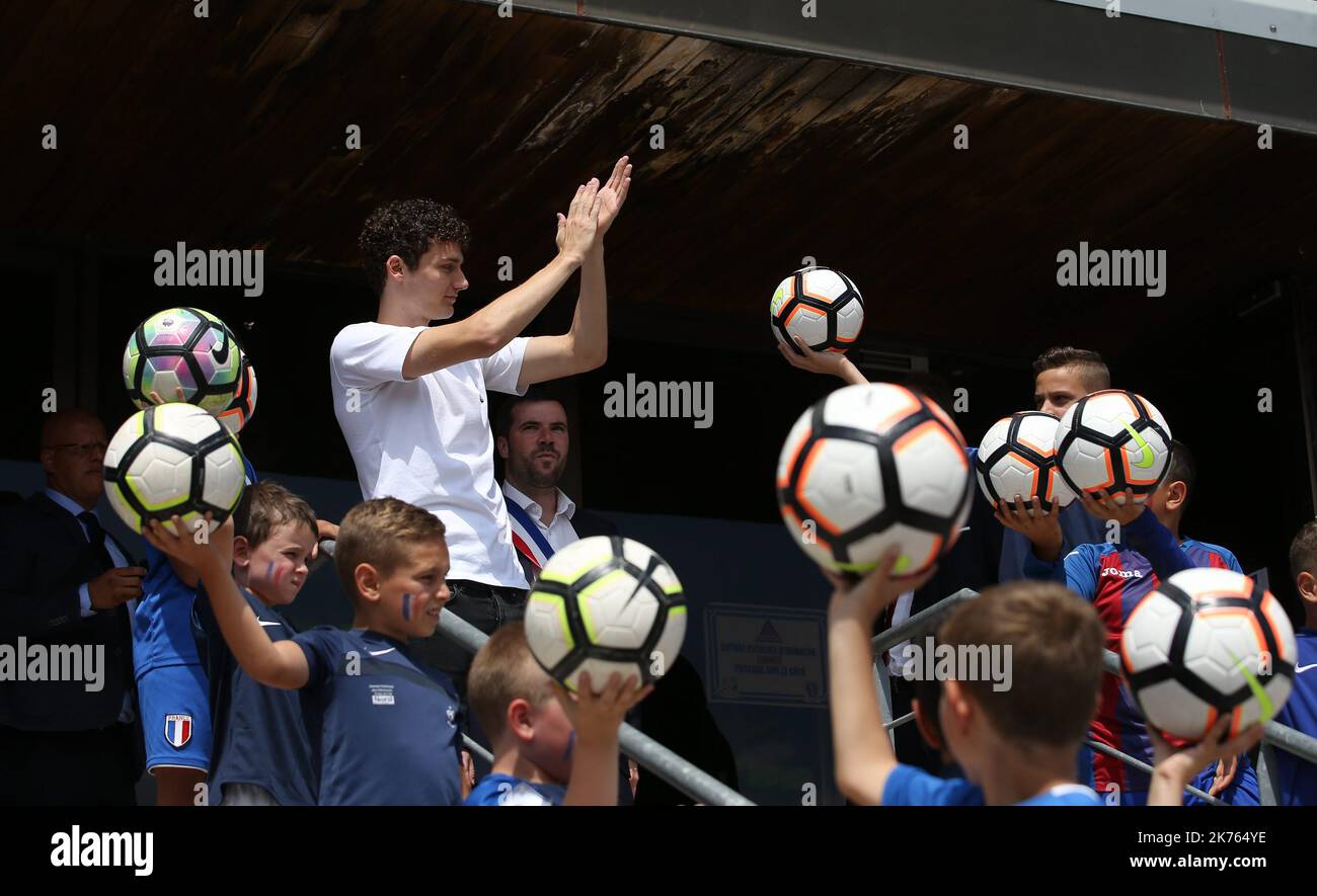 French soccer player Benjamin Pavard, full-back hero, returns home to ...