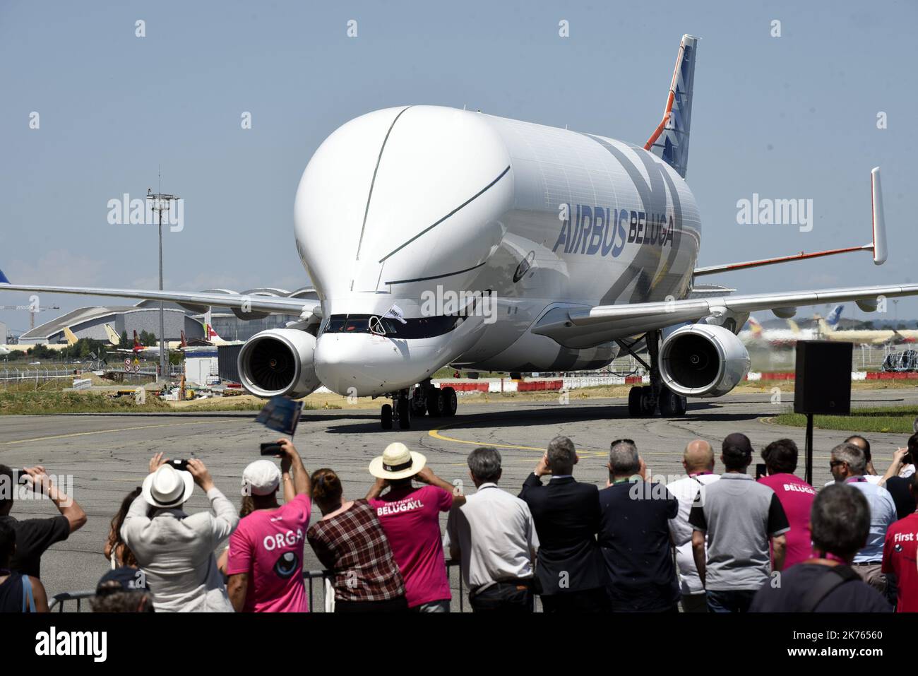 Airbus’ BelugaXL made its first flight on Thursday, circling the skies ...