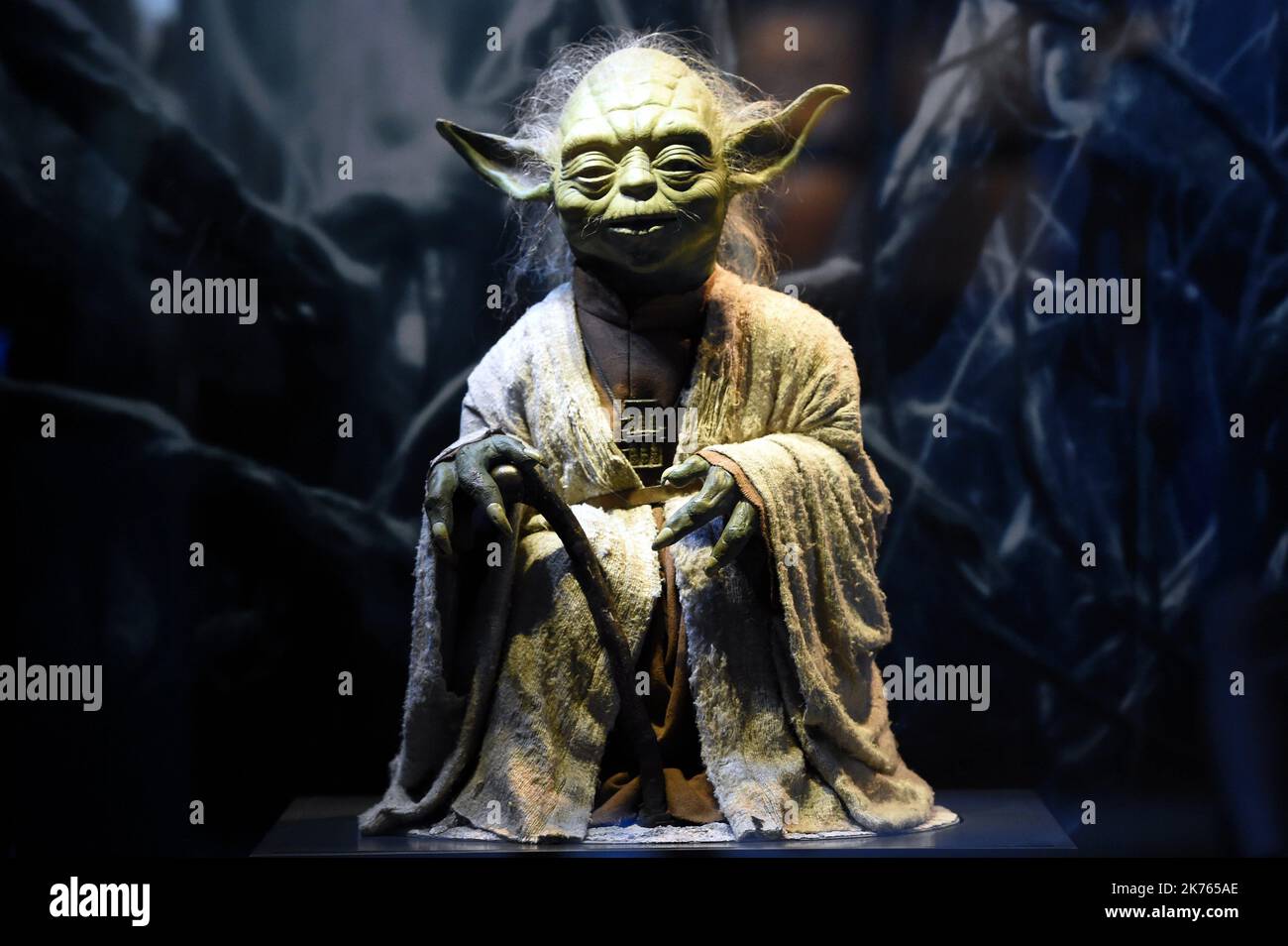 Yoda puppet powered by Franck OZ (episode V) in the exhibition Star ...