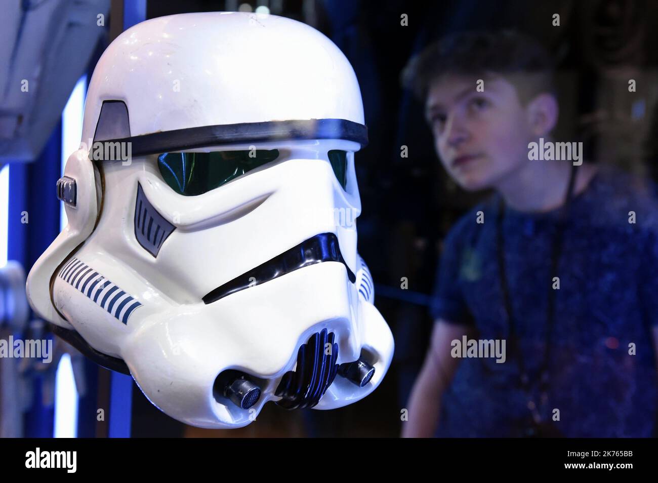 Helmet of a Stormtrooper costume from episode VI The Return of the Jedi ...