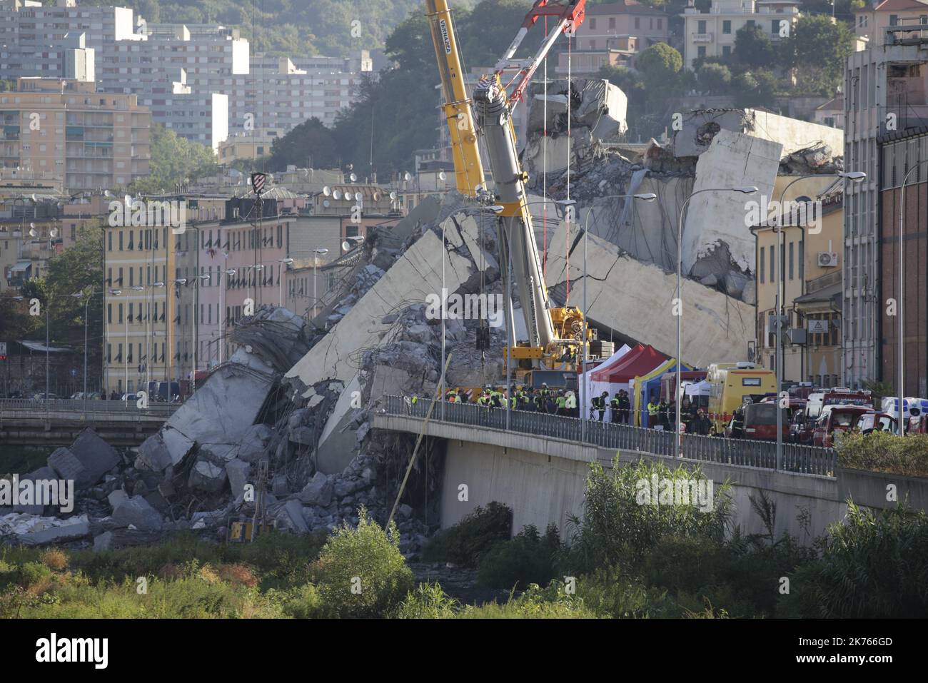 Scenes reveal the extent of the damage after a major motorway bridge ...