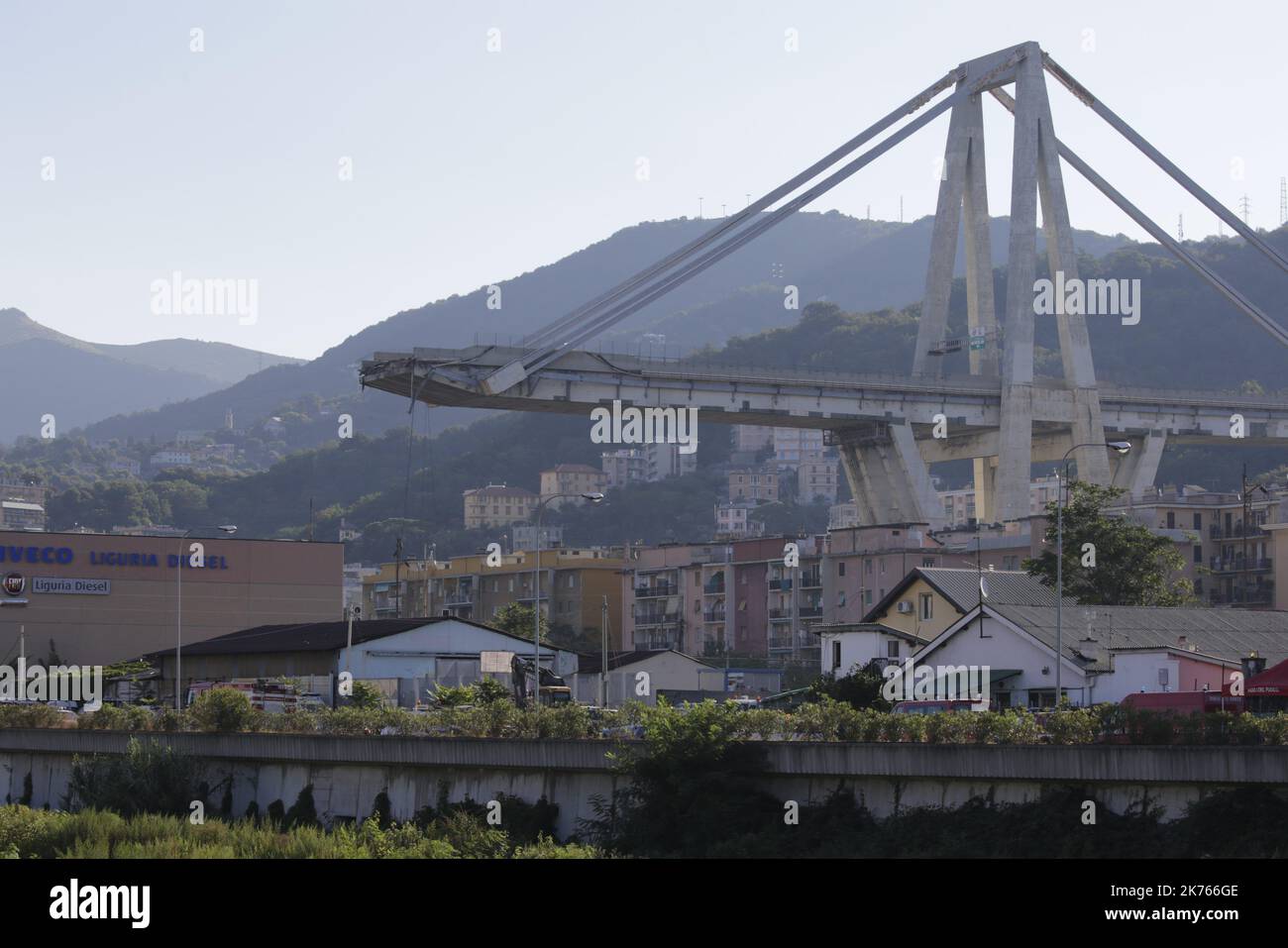Scenes reveal the extent of the damage after a major motorway bridge ...