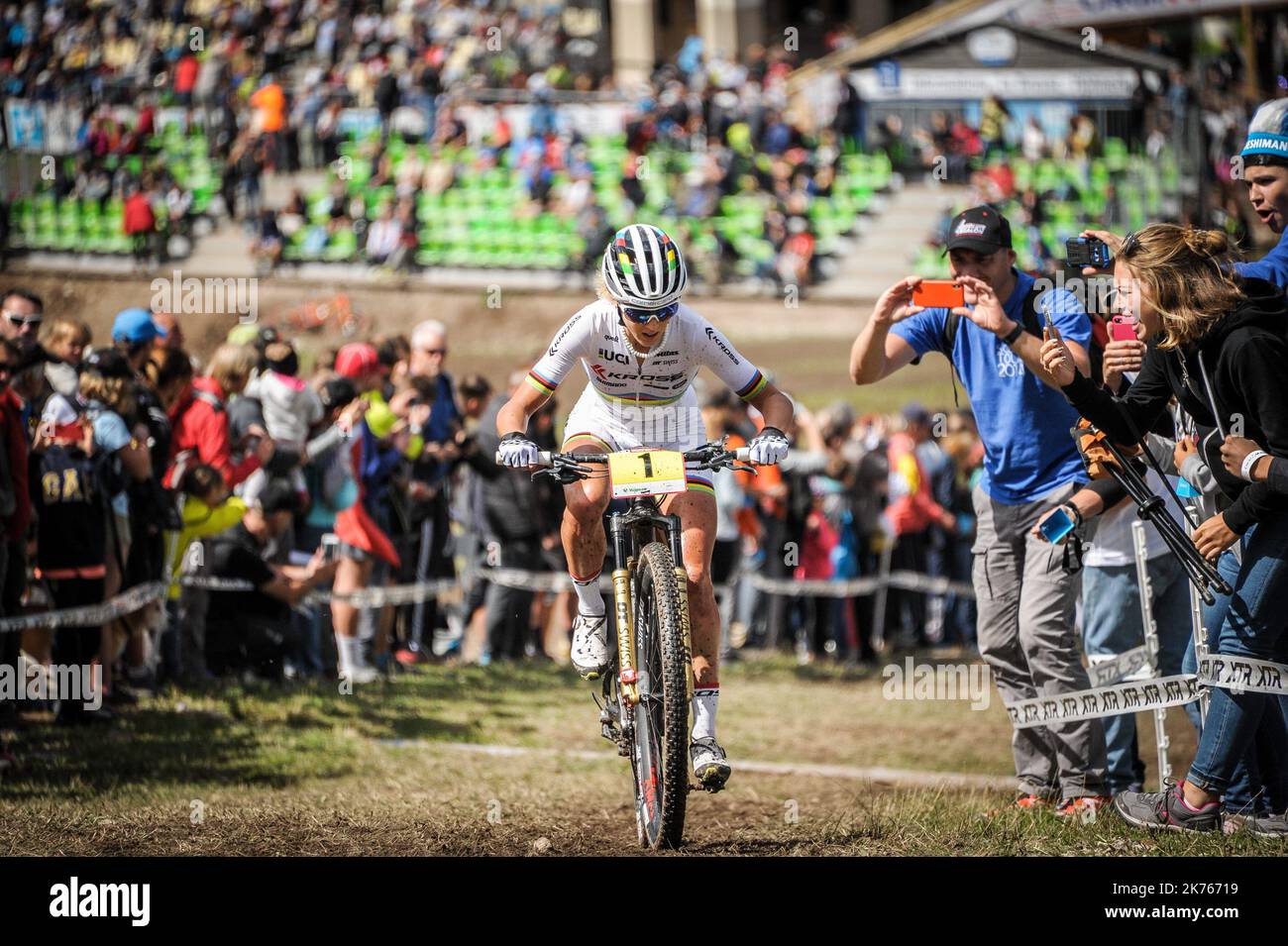 Jolanda NEFF. during the Mountain Bike World Cup 2018 in France on ...