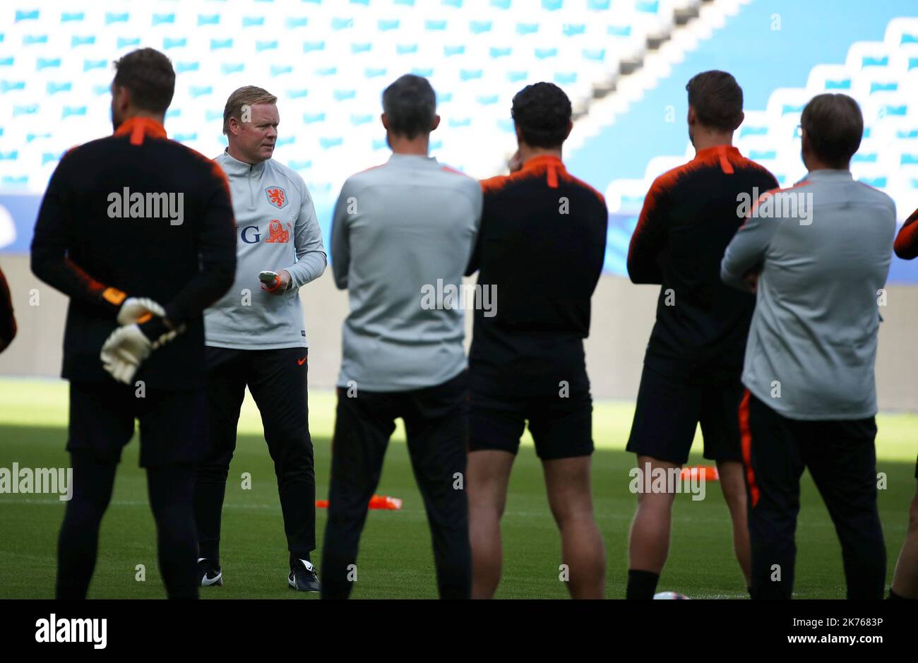 Netherlands manager Ronald Koeman during training at the Stade de ...