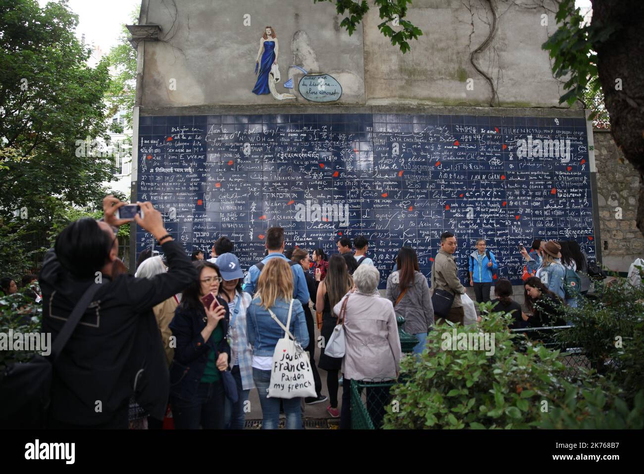 The wall is a monument dedicated to love erected in the romantic garden ...