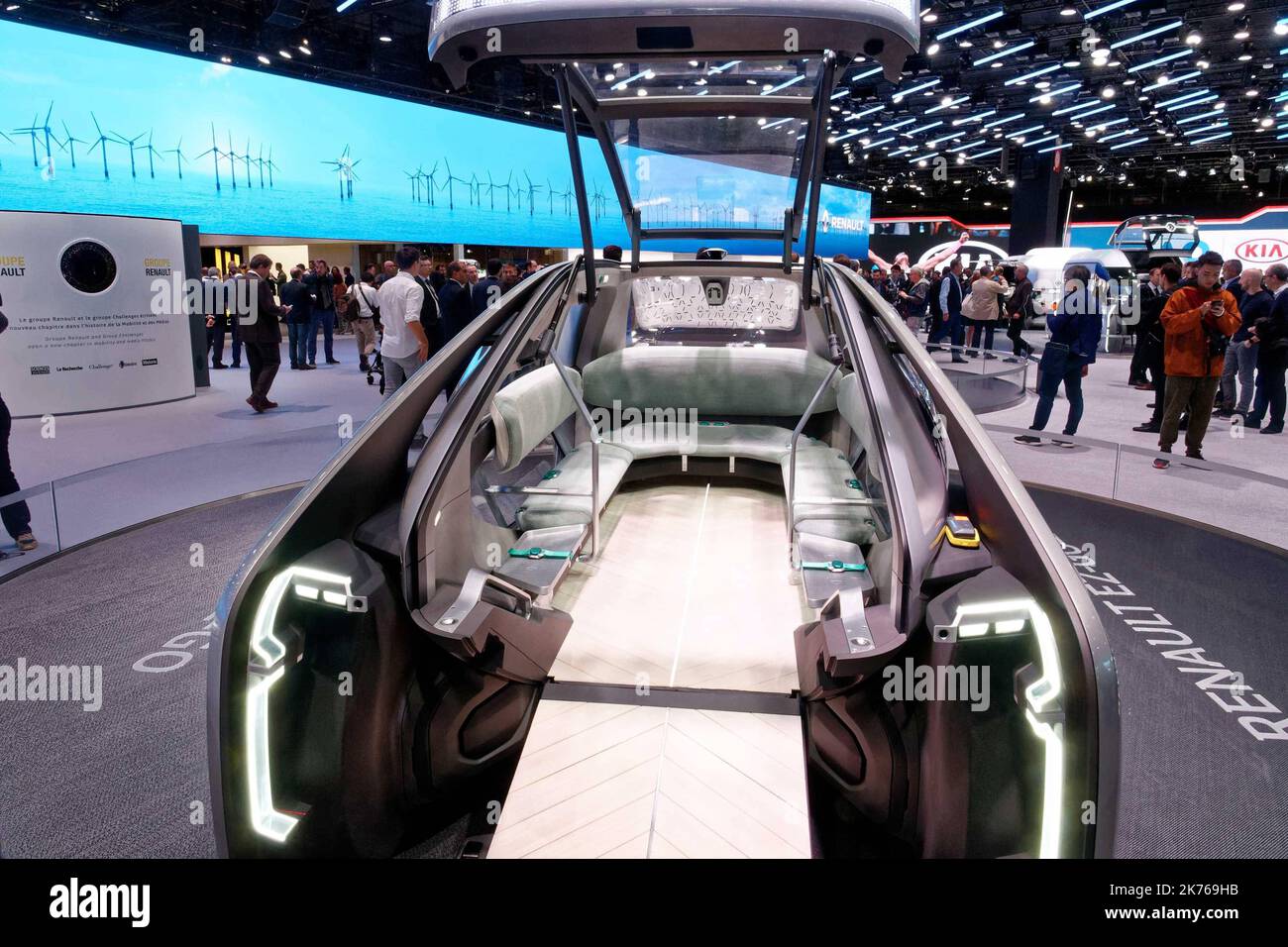 Renault concept car. Paris Motor Show, international fair takes place ...