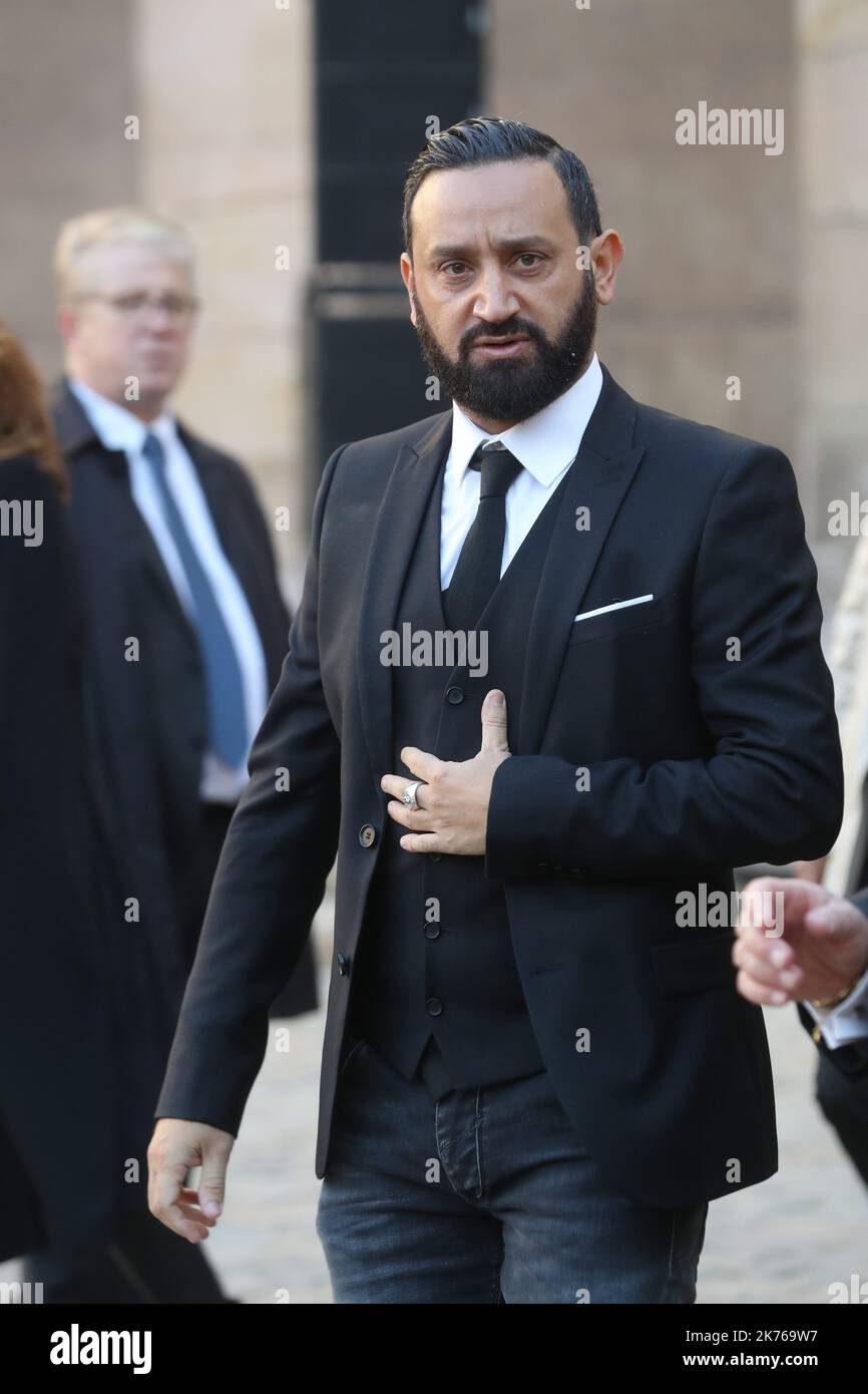 Cyril Hanouna attends the funeral of late singer Charles Aznavour Stock ...