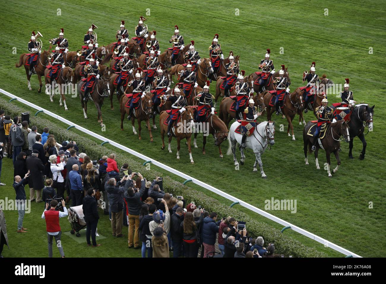 Qatar Prix of the Arc de Triomphe on the racecourse of Longchamp Stock ...