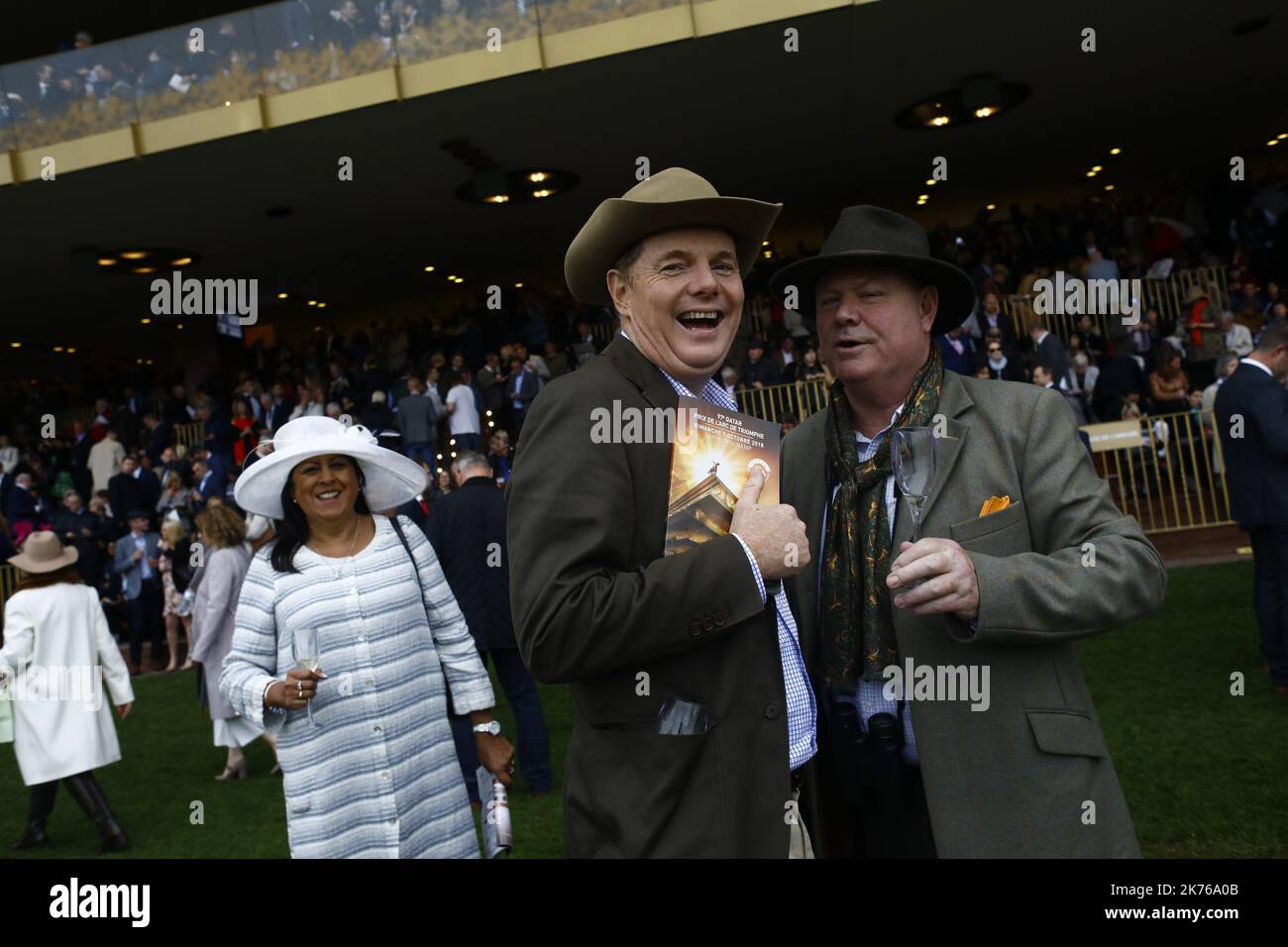 Qatar Prix of the Arc de Triomphe on the racecourse of Longchamp ...
