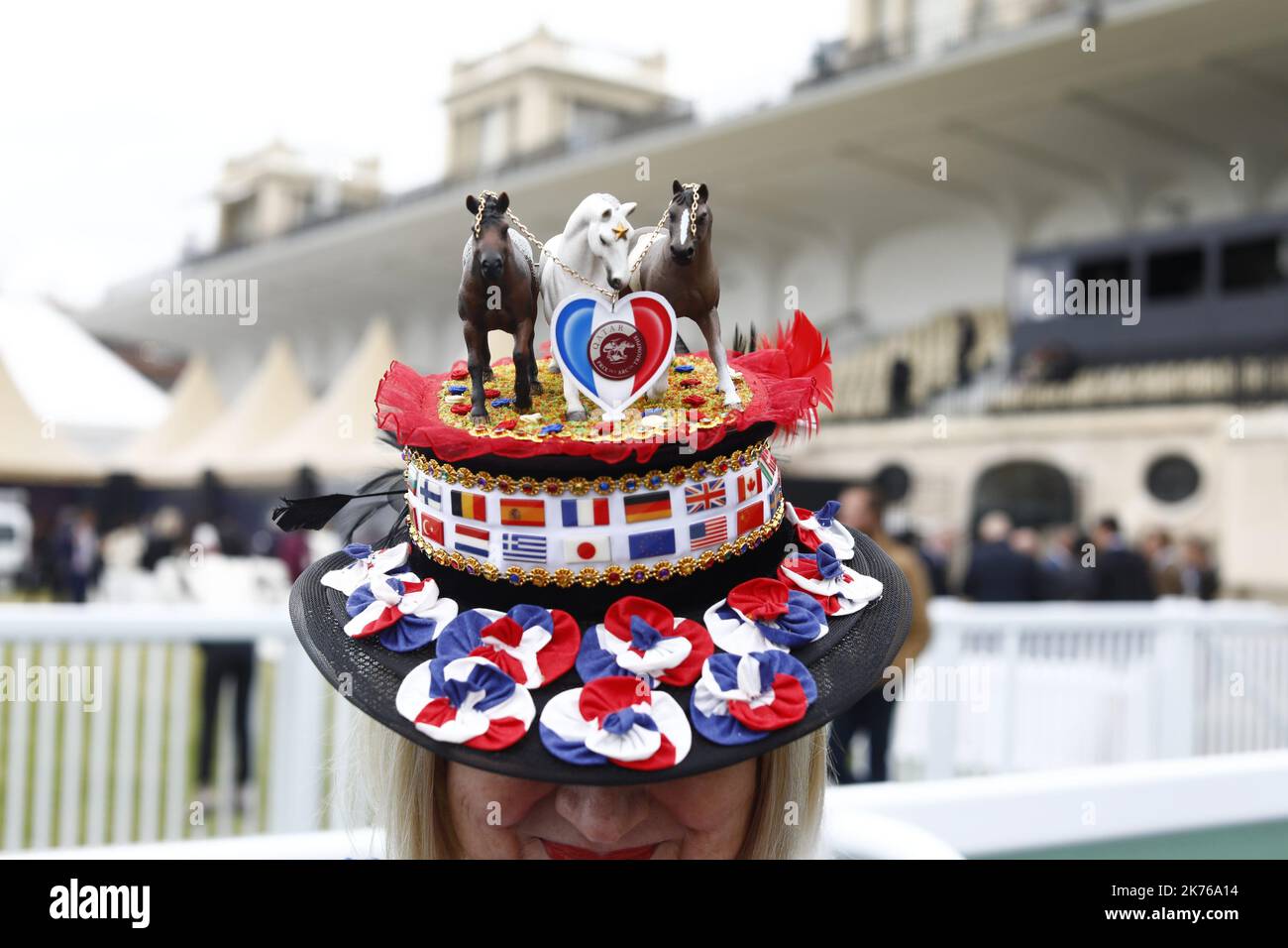 Qatar Prix of the Arc de Triomphe on the racecourse of Longchamp ...