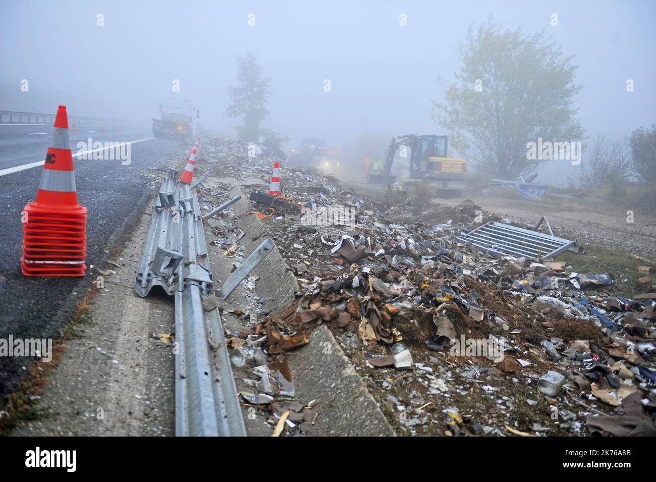 A lorry transport transporting whisky bottles had an accident on A75 ...