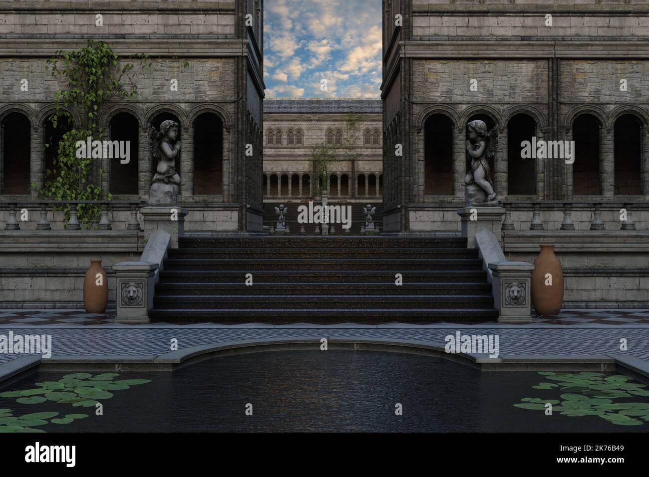 3d rendering grand mansion hi-res stock photography and images - Alamy