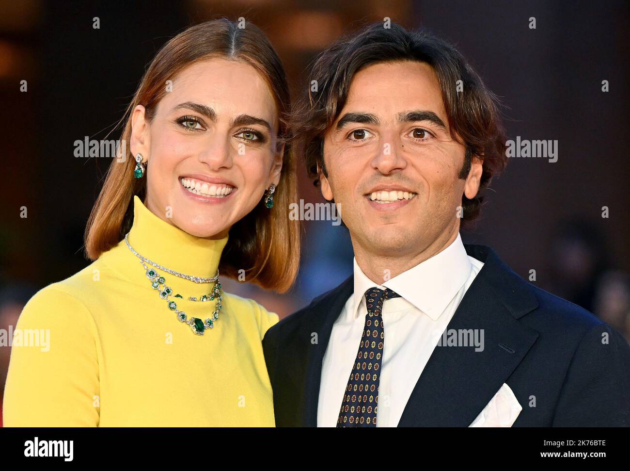 October 17, 2022, ROME: Italian actor Miriam Leone (L) with her husband ...