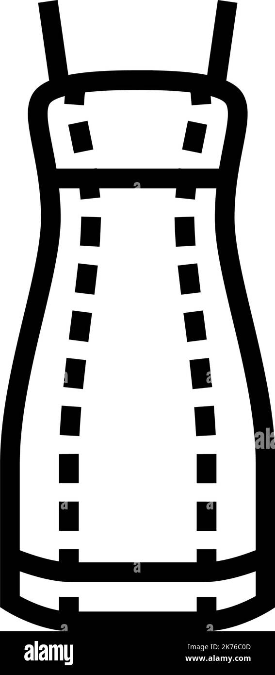 dress denim line icon vector illustration Stock Vector Image & Art - Alamy