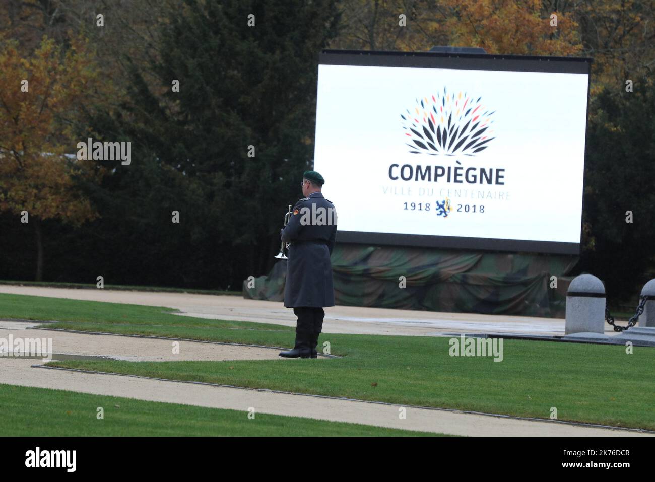 French-German ceremony in the clearing of Rethondes (the Glade of the ...