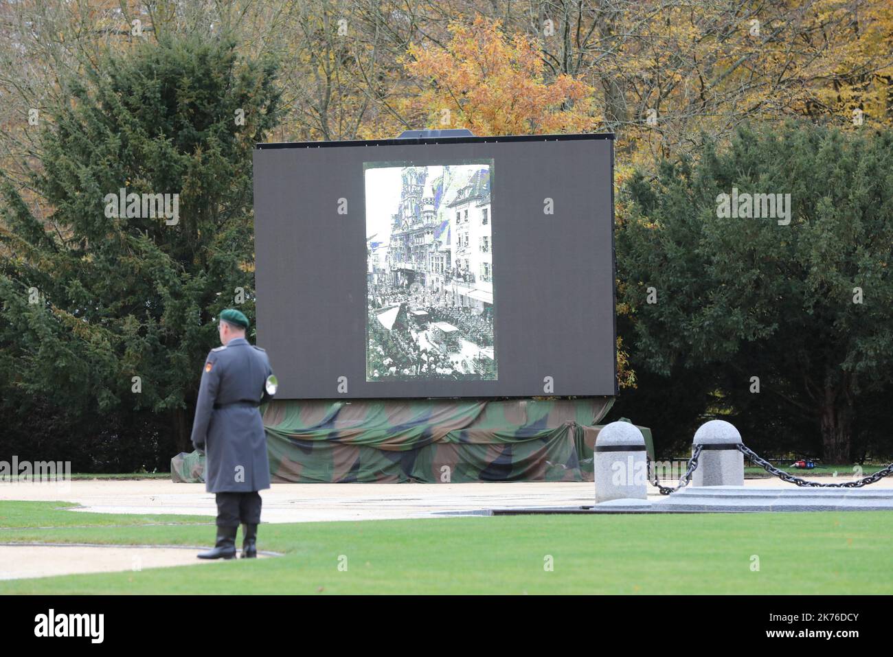 French-German ceremony in the clearing of Rethondes (the Glade of the ...