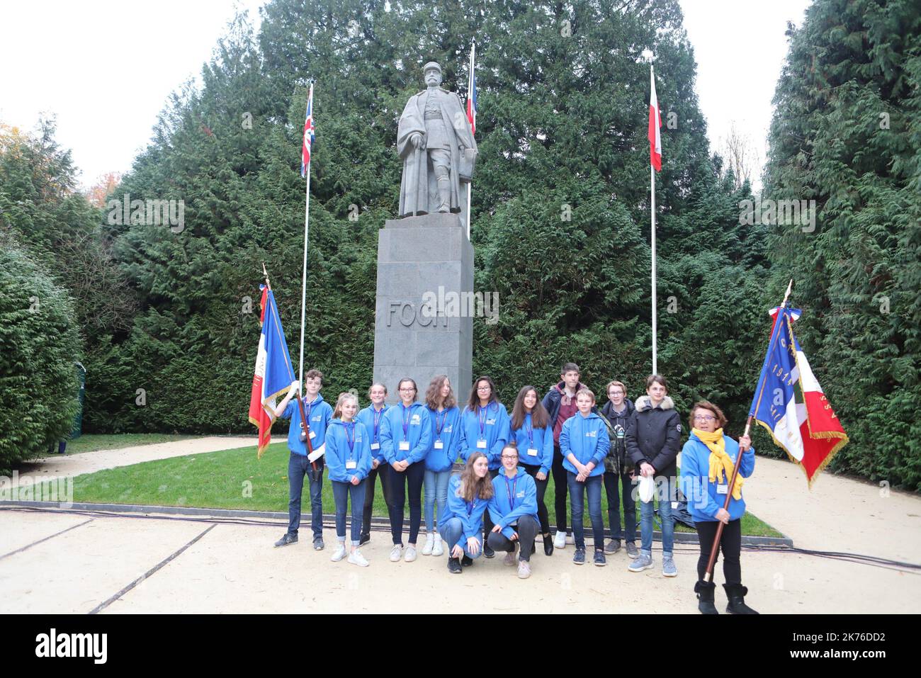 French-German ceremony in the clearing of Rethondes (the Glade of the ...