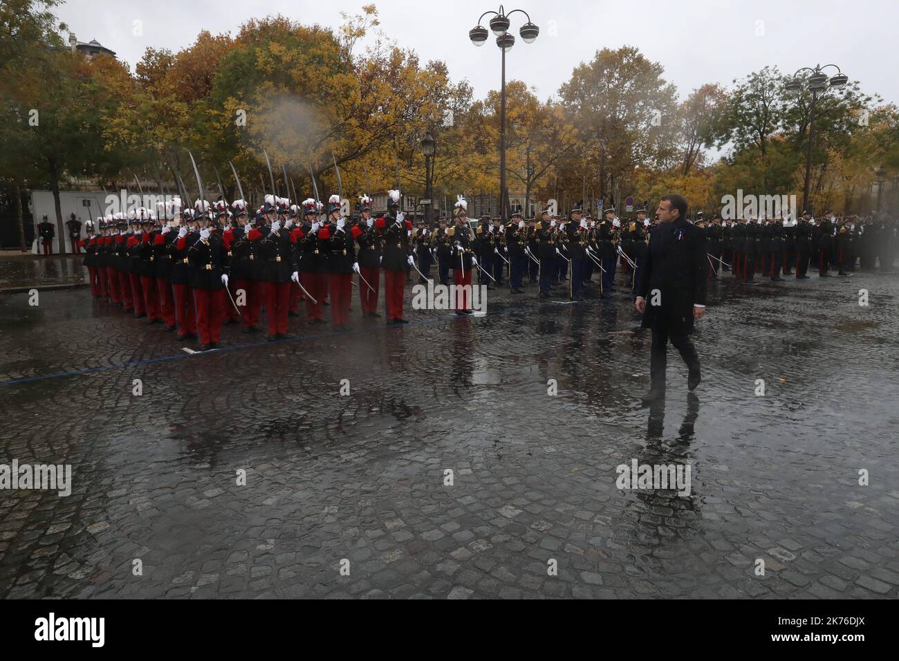 French President Emmanuel Macron at the Commemorations marking the ...