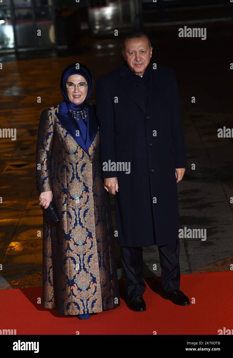 Tayyip Erdogan et sa femme Emine Erdogan attending at State diner ...