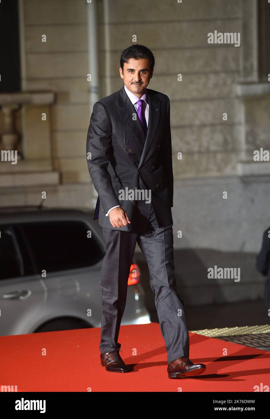 Emir du Qatar Sheikh Tamim ben Hamad Al Thani attending at State diner ...