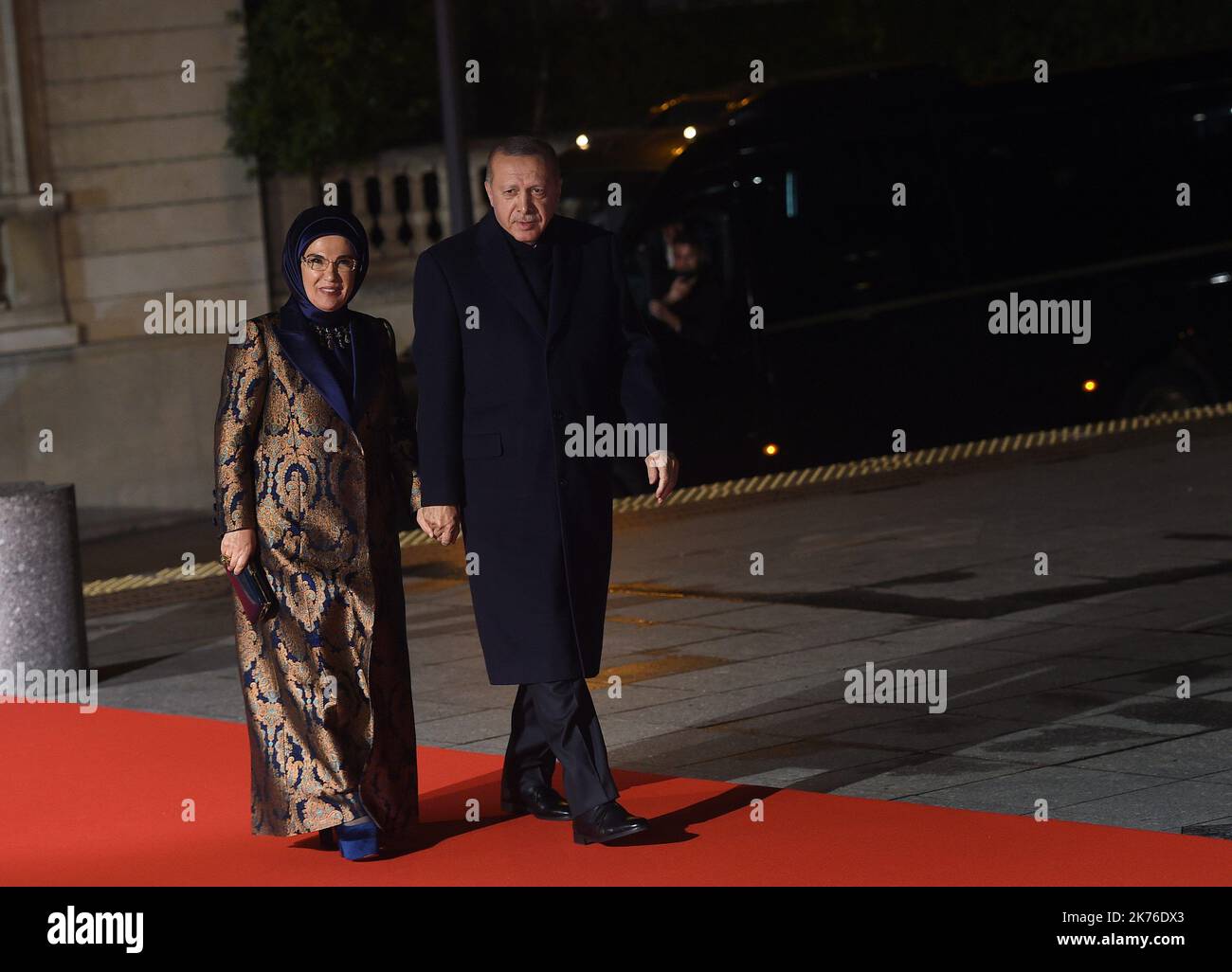 Tayyip Erdogan et sa femme Emine Erdogan attending at State diner ...