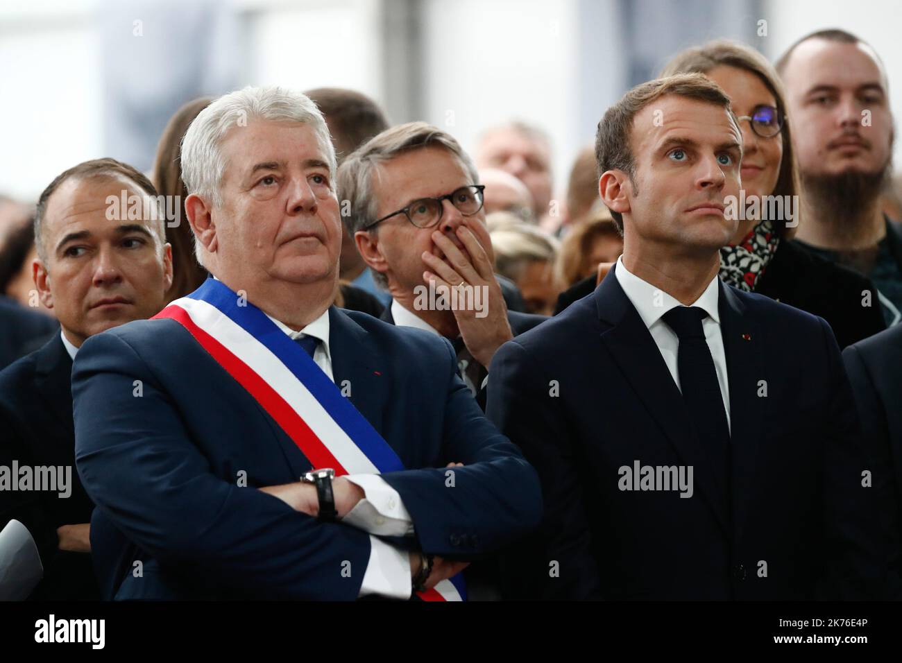 French President Emmanuel Macron during the Inauguration of Museum of ...