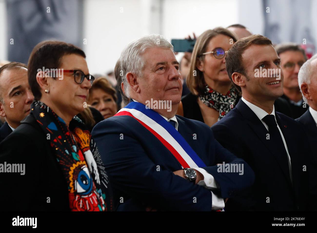 French President Emmanuel Macron during the Inauguration of Museum of ...