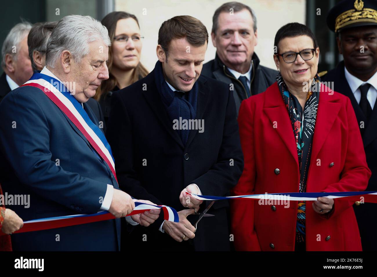 French President Emmanuel Macron during the Inauguration of Museum of ...